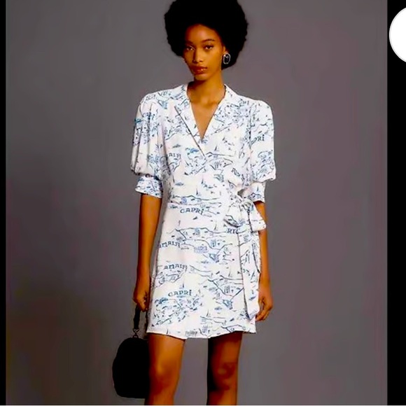 Maeve | Dresses | Nwt Maeve Anthropology Wrap Dress Italian Map | Poshmark